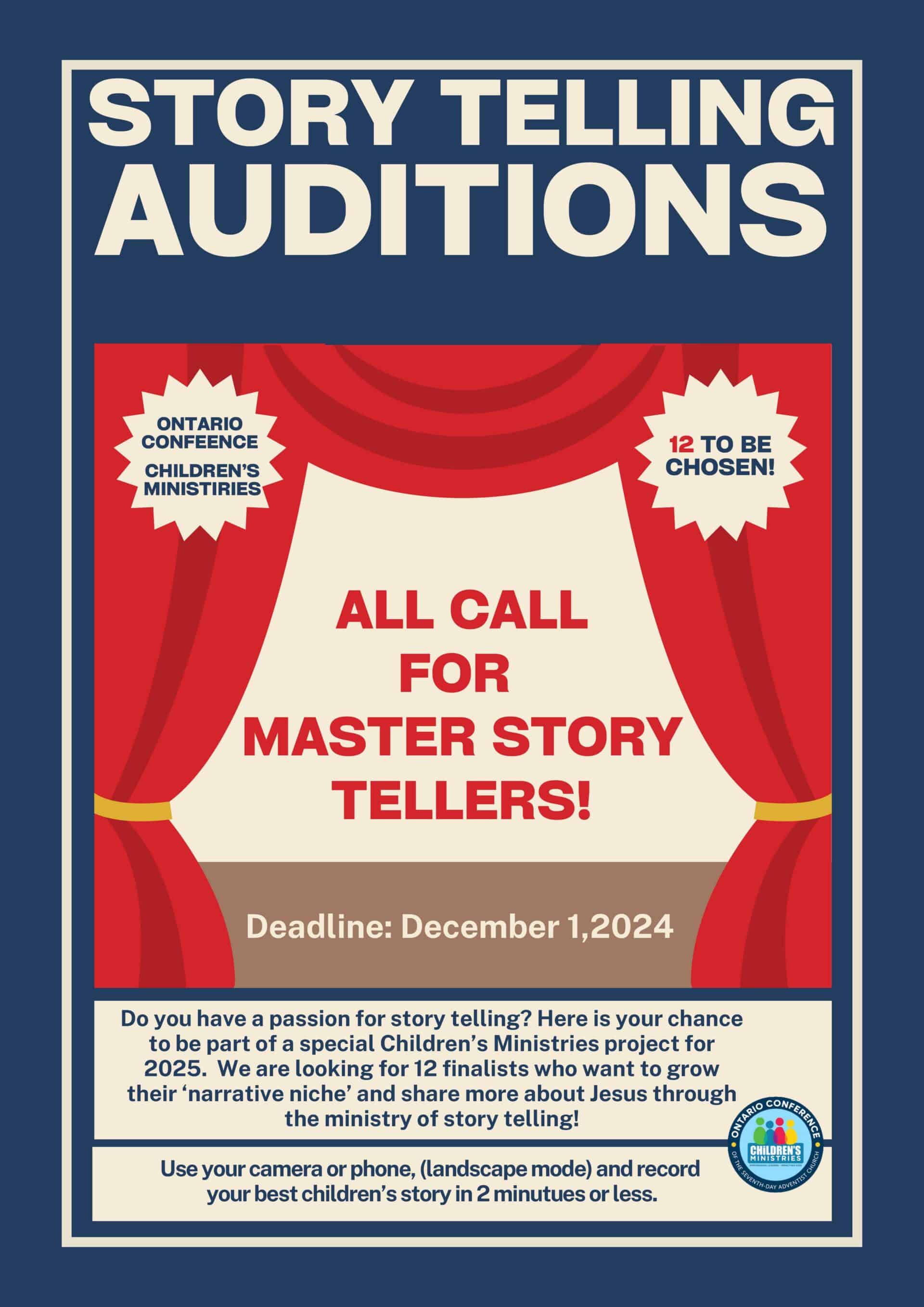 Story Telling Auditions